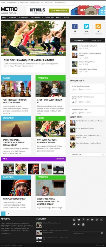 5 Metro Inspired WordPress Themes