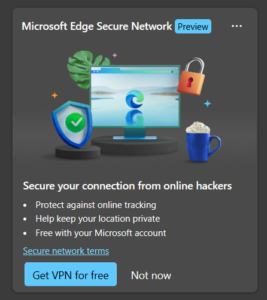 How to get Free VPN with Microsoft Edge