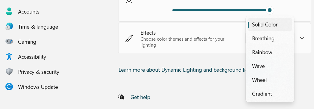 How to use Dynamic Lighting on Windows 11