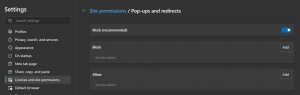 How to Enable or Disable Pop-ups in Microsoft Edge